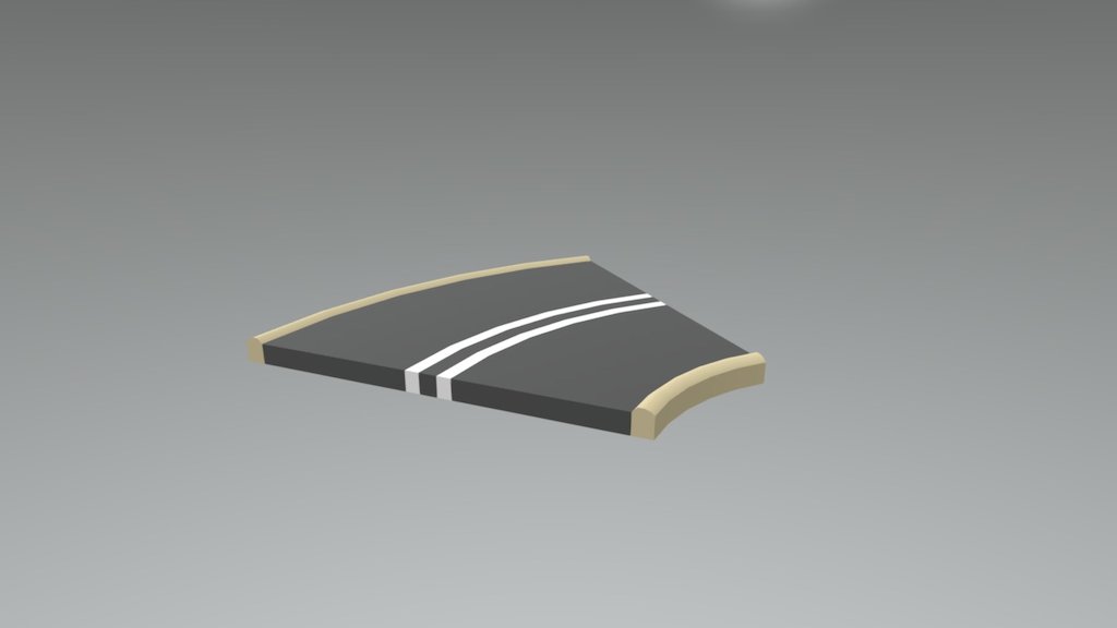 45 Degree Turn Road - 3D model by tennissavage [606bb47] - Sketchfab