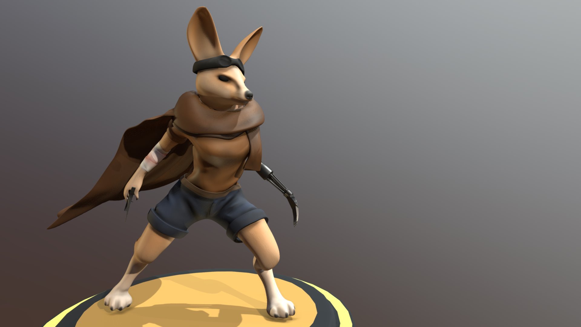 Fenec Fox Humanized - 3D model by JoabGT [6070fcb] - Sketchfab