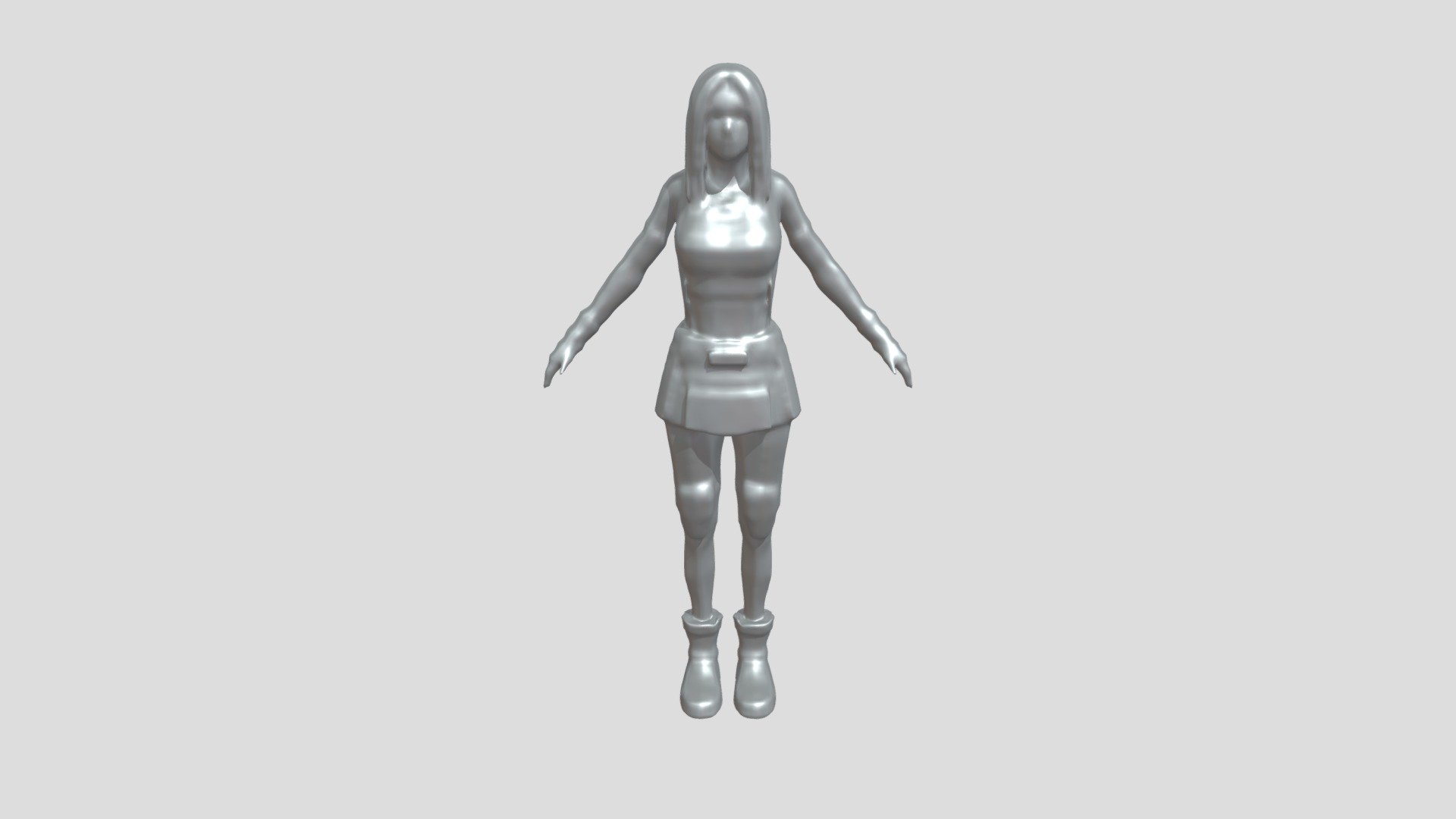 Female fighter character in battle attire - 3D model by deemos [6071583 ...