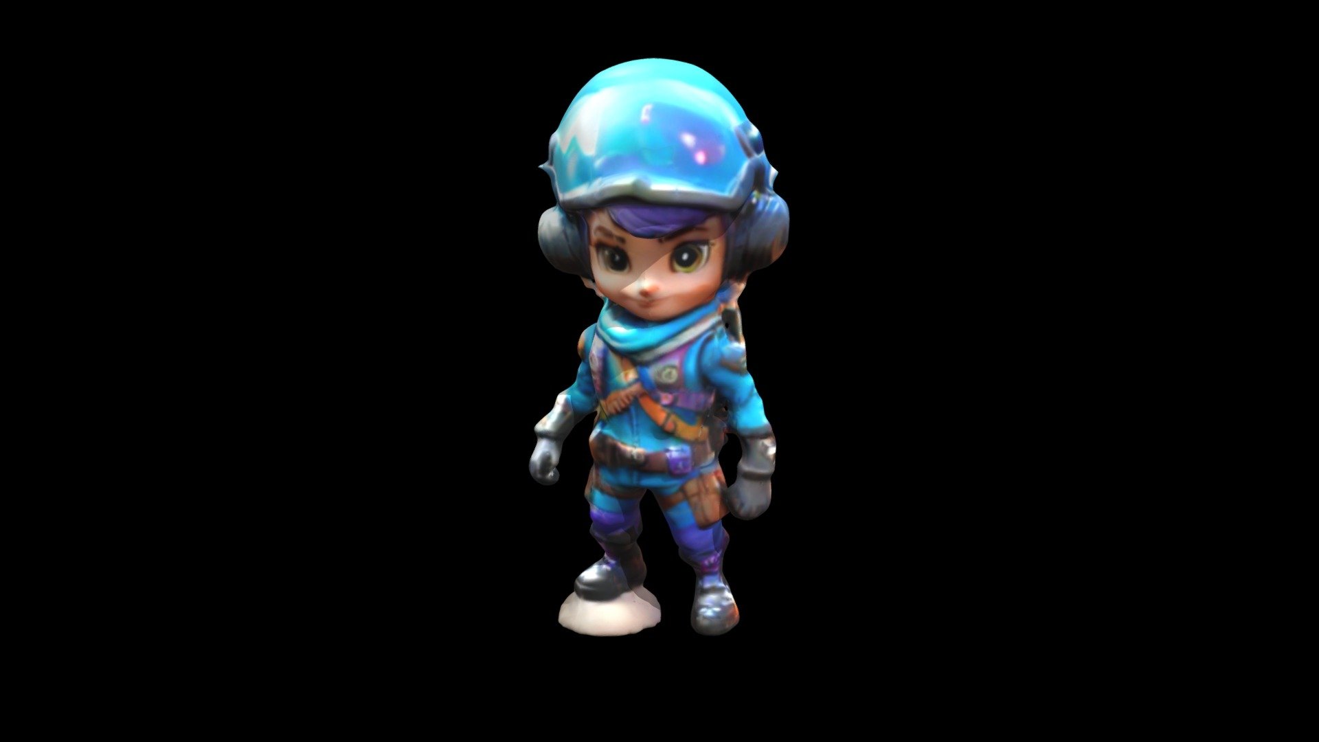 Bright and energetic cartoon character, a female - Download Free 3D ...