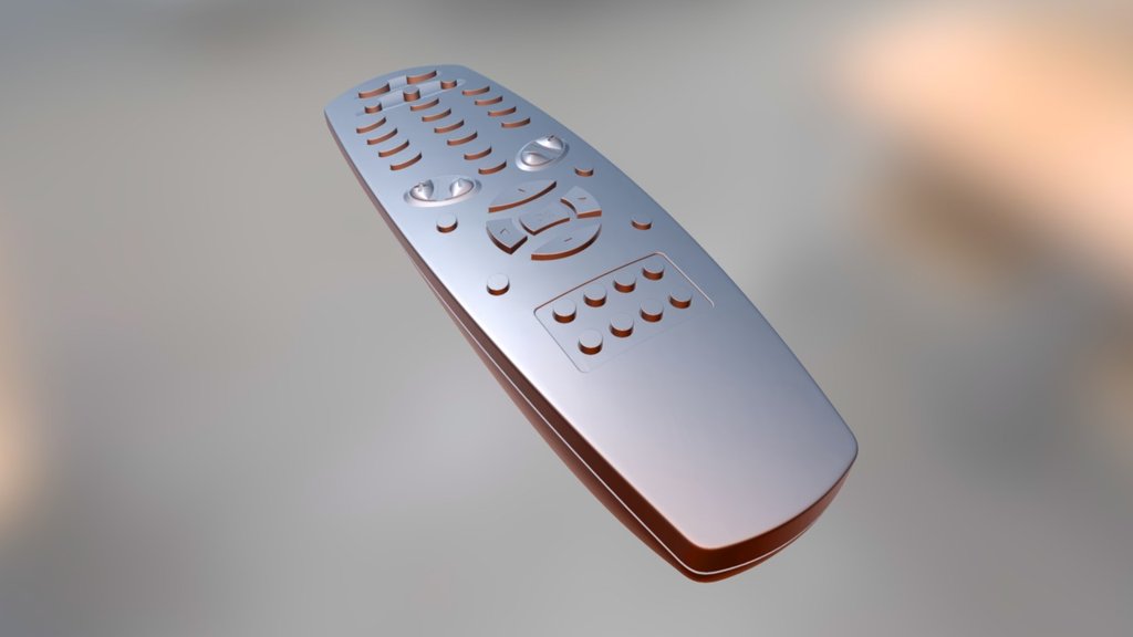 TV remote untextured - Download Free 3D model by Martins Klevs ...