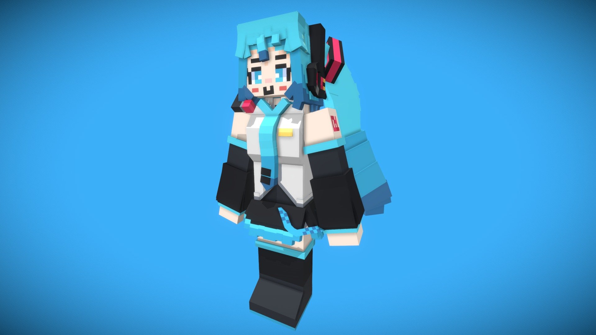 Hatsune Miku - 3D model by notshetko [607940b] - Sketchfab