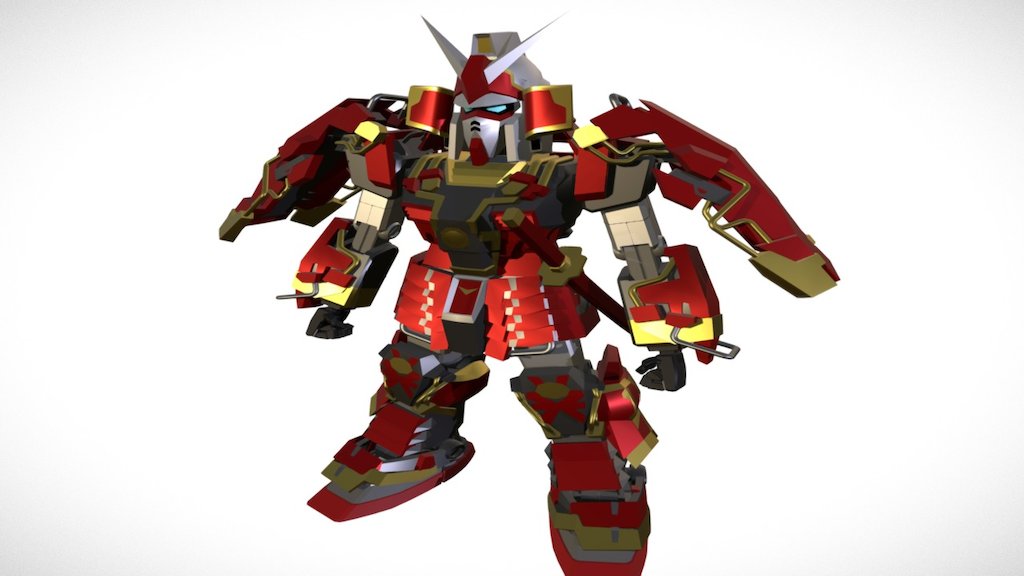SD Musha Gundam - 3D model by krit yamsaso (กฤษณ์ แย้มสระโส) (@krit ...
