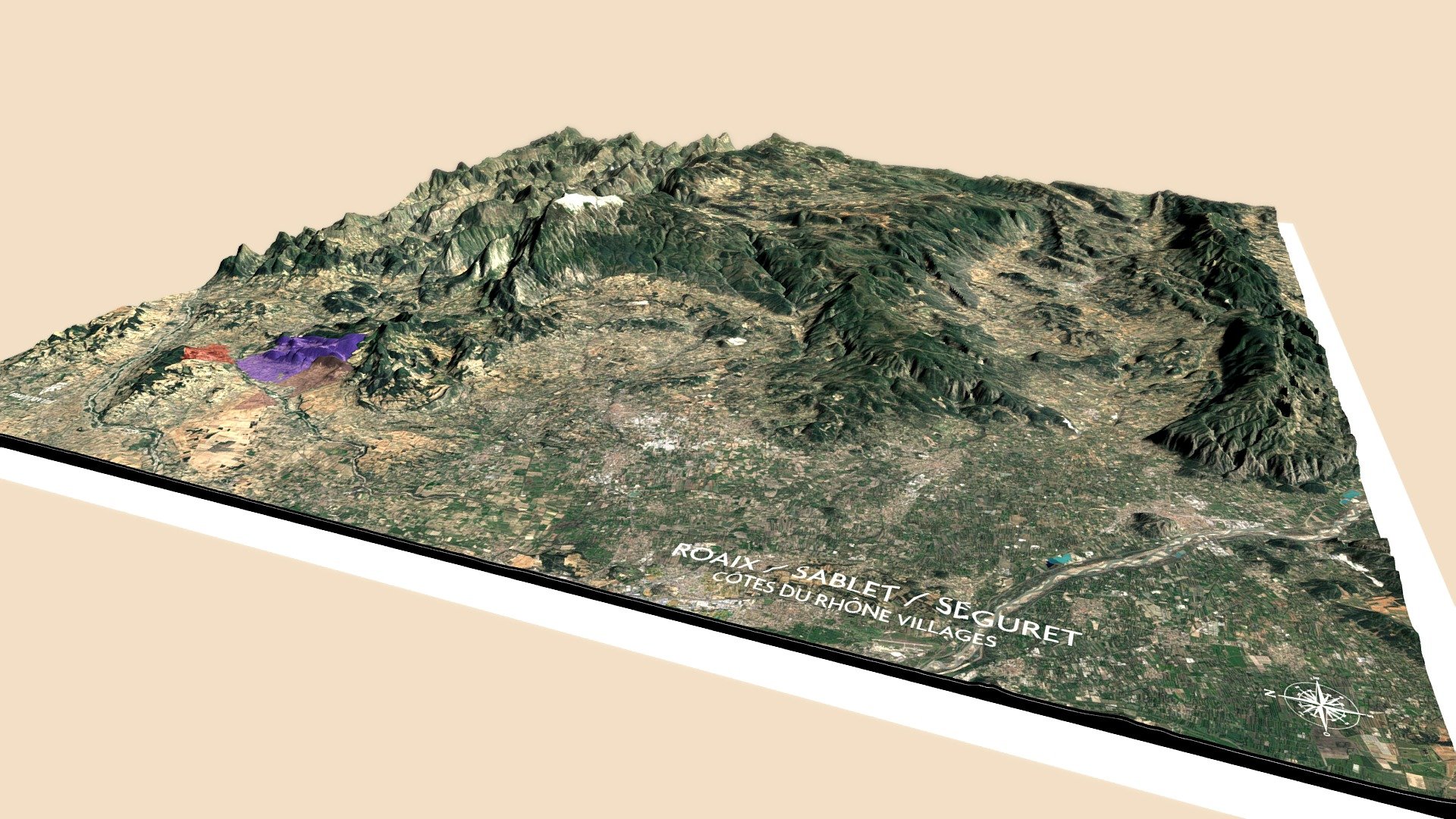 Roaix, Sablet, Séguret : Côtes-du-Rhône Villages - 3D model by ...