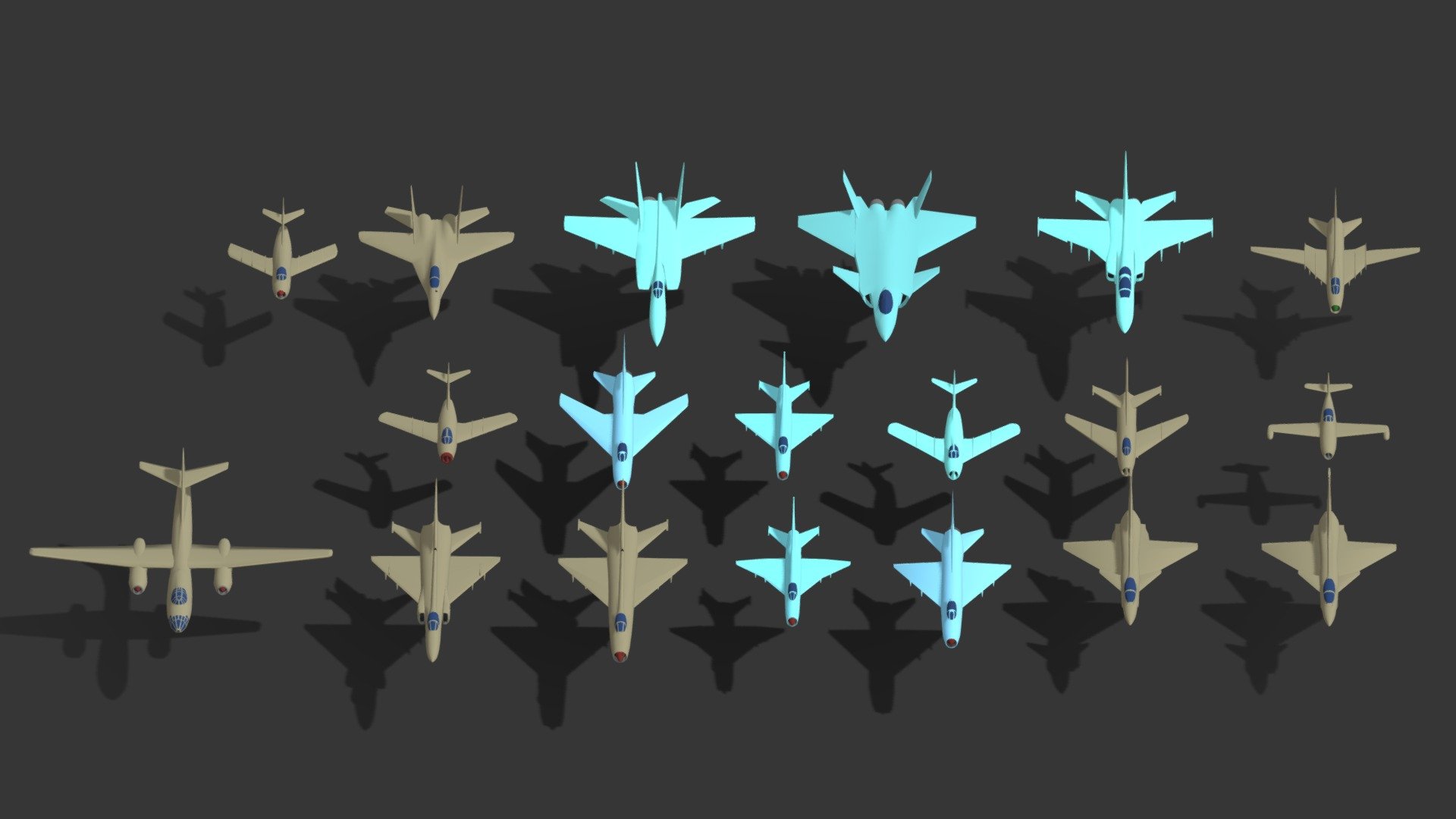 Low Poly Aircrafts Pack 1 - 3D model by carlroy [607fe9c] - Sketchfab