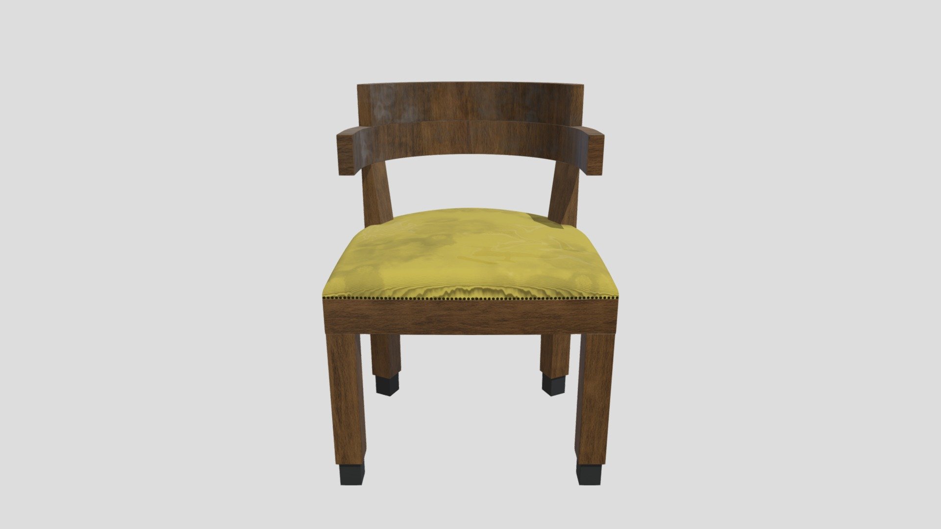Wood and velvet chair - Download Free 3D model by ltwid (@ltwid3D ...