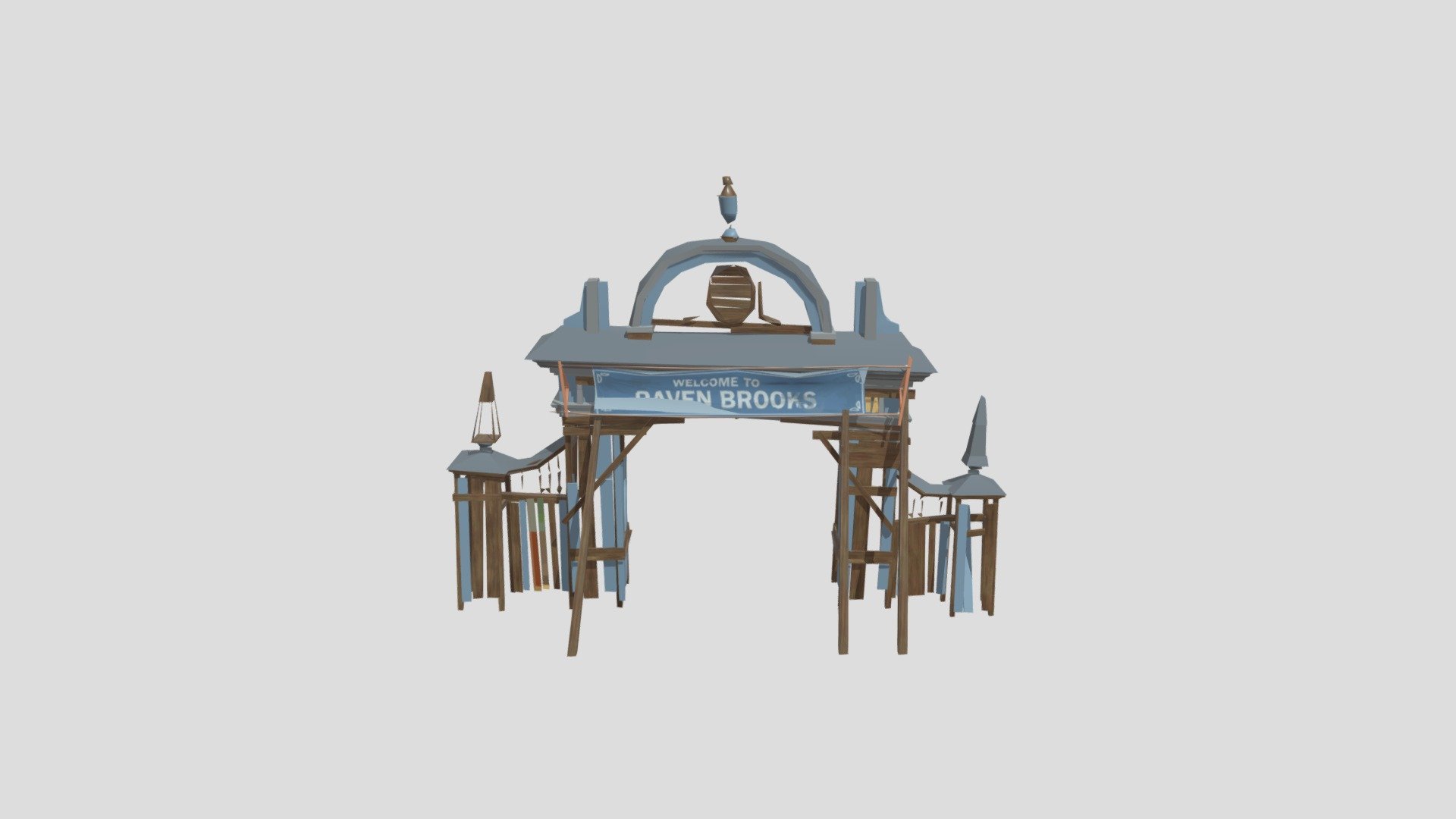 Hello Neighbor 3 Prototype 3 Raven Brooks Sign - Download Free 3D model ...