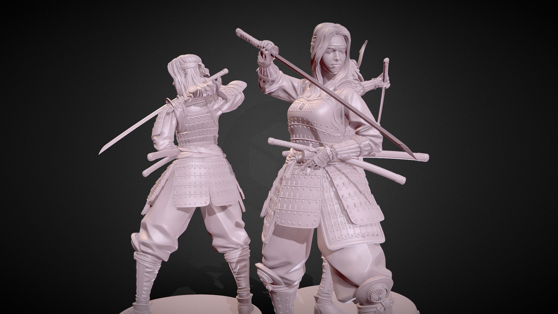 Nutshell Atelier - Samurai Girl [Printable] - 3D model by Nutshell ...
