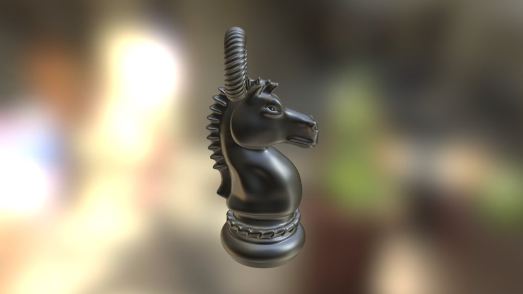 Chess Knight Pendant/Keychain - 3D model by Collective Design ...