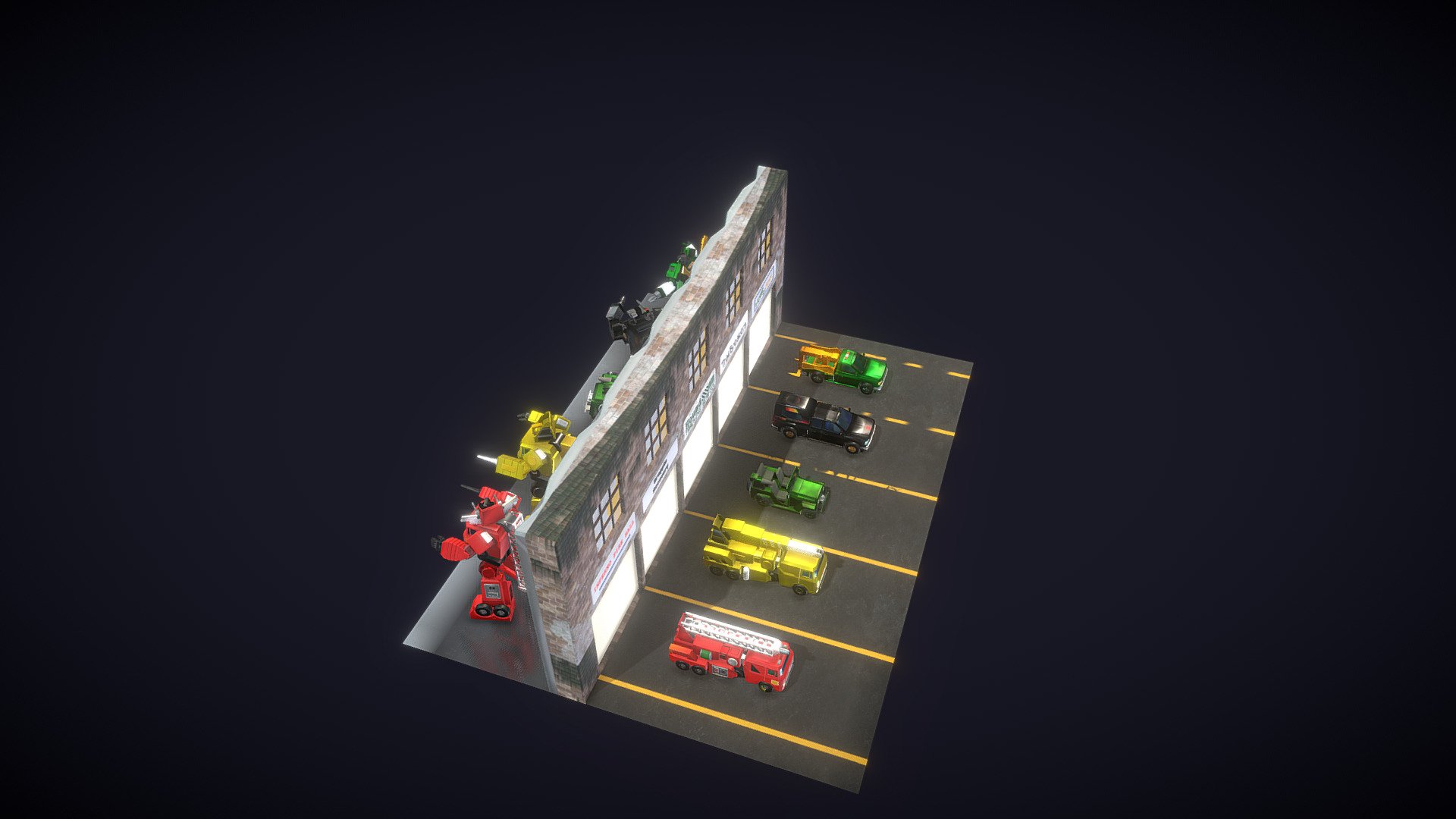 Autobot_Garage_Factory - 3D model by RedPanther [608a9e8] - Sketchfab