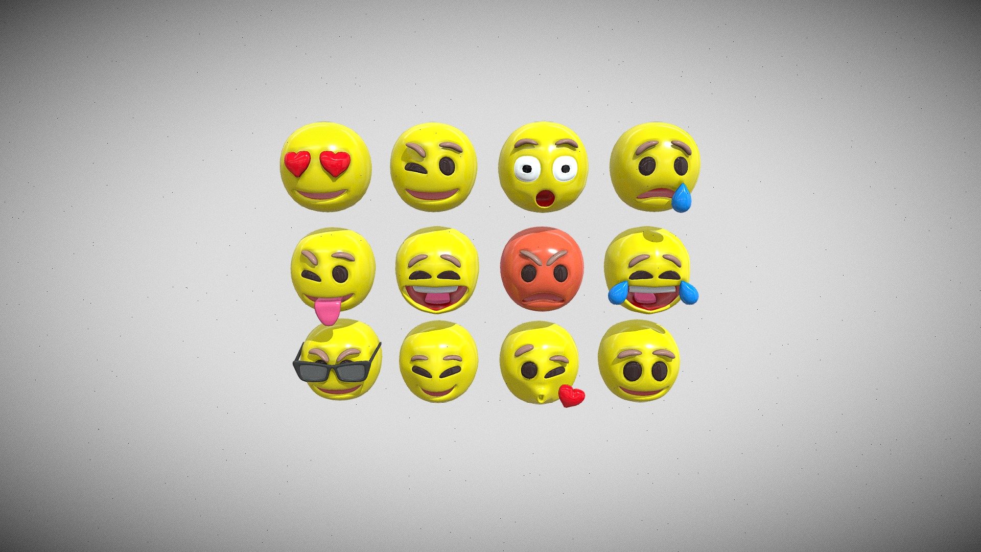 3D-Emojis - Download Free 3D model by Urijah Ceballos 4539 (@urijah756 ...