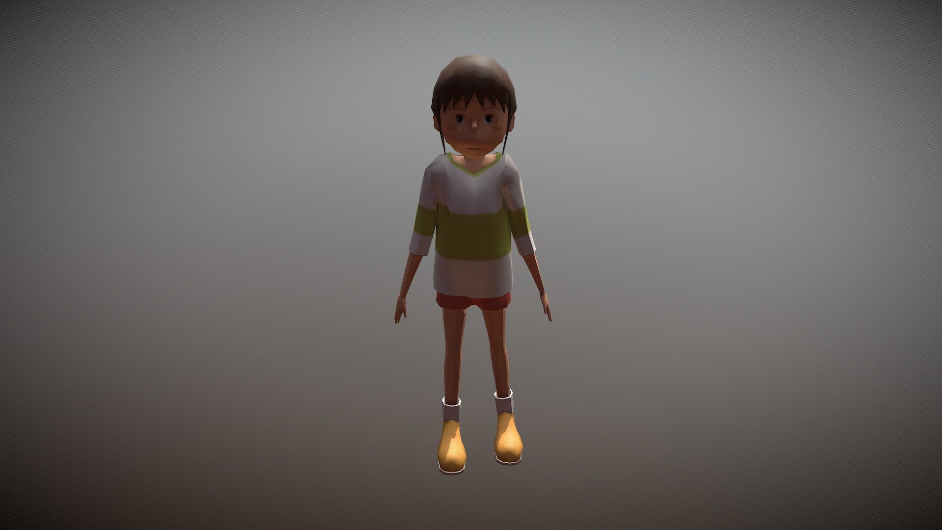 Chihiro Idle - 3D model by yubing [608e872] - Sketchfab