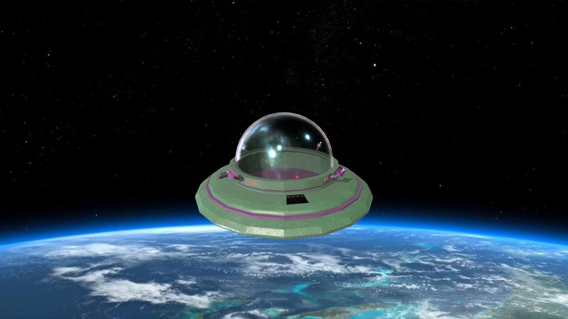 Green Grungey UFO - 3D model by nolioli [608ea17] - Sketchfab