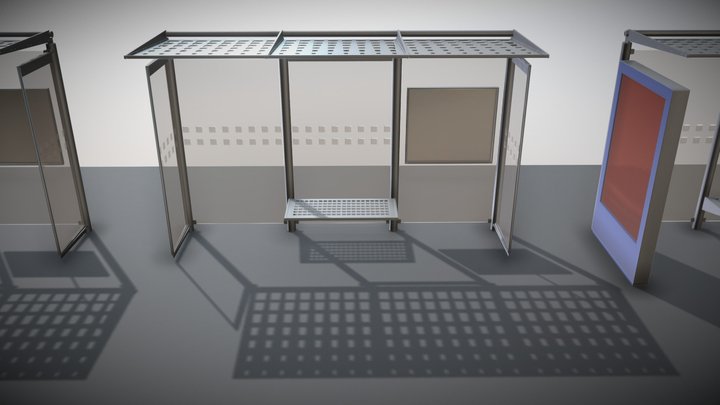 Covered-bus-stop 3D models - Sketchfab