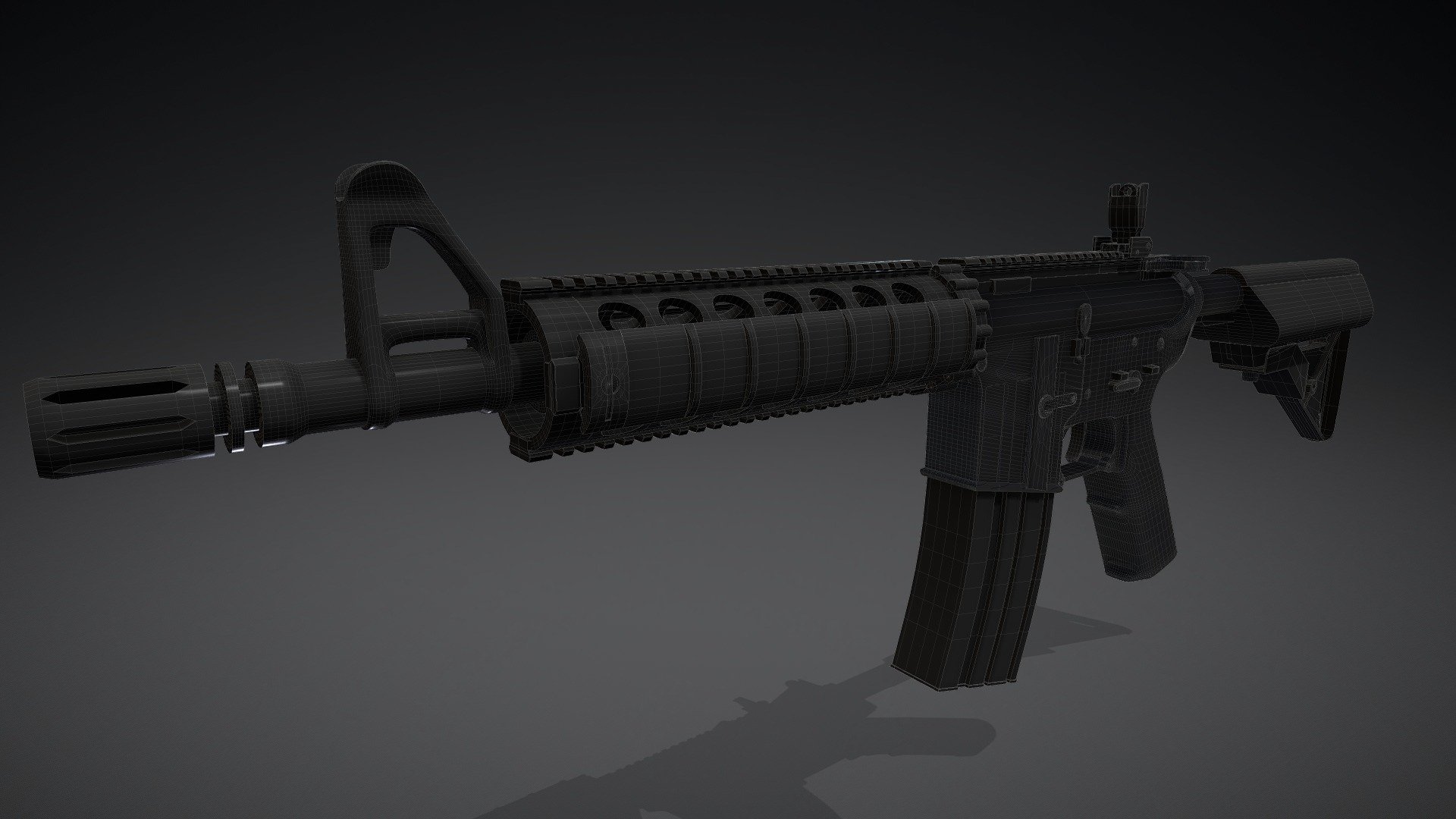 M4-A4 Rifle Hi-poly - 3D model by .XAIR [60914df] - Sketchfab