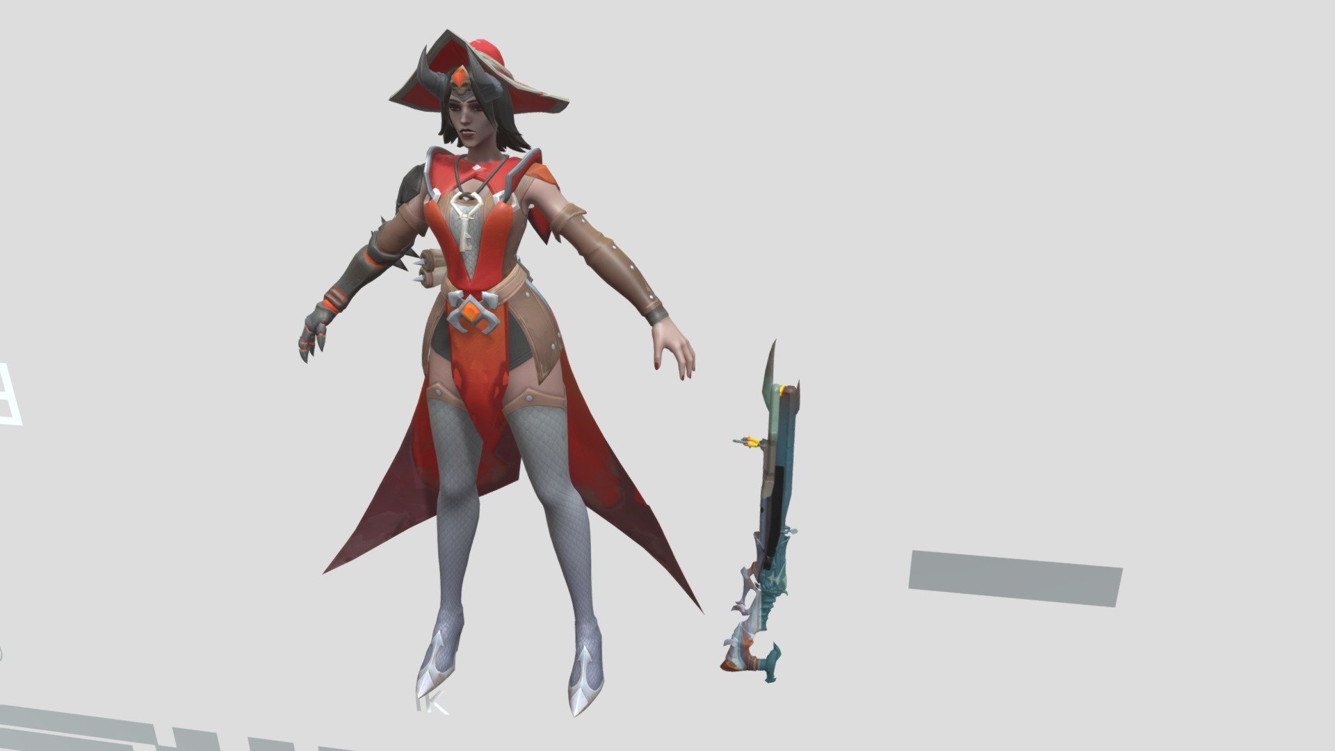 Ashe Halloween Free With Rig For Blender Download Free 3d Model By
