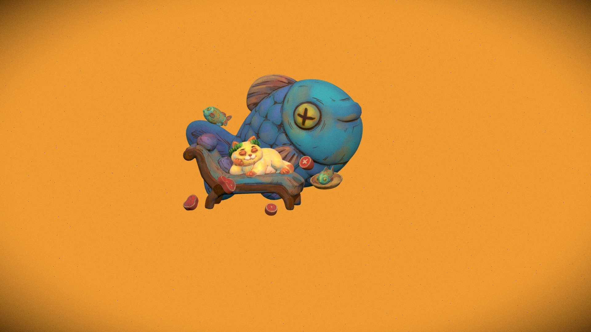 Ancient Greek cartoon cat - 3D model by radaograda [6095938] - Sketchfab