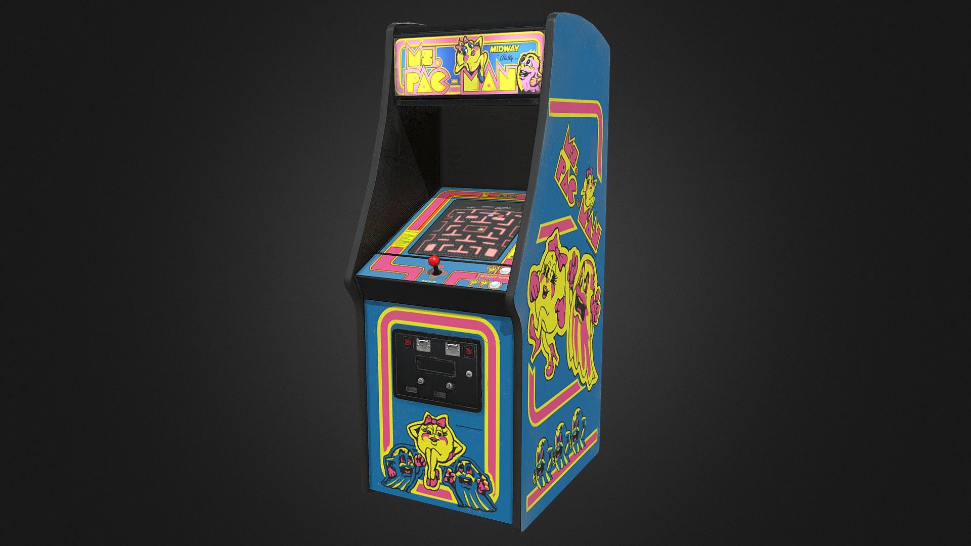Midway's Ms. Pac-Man Arcade Game - 3D model by Thamium9 [6096afe ...