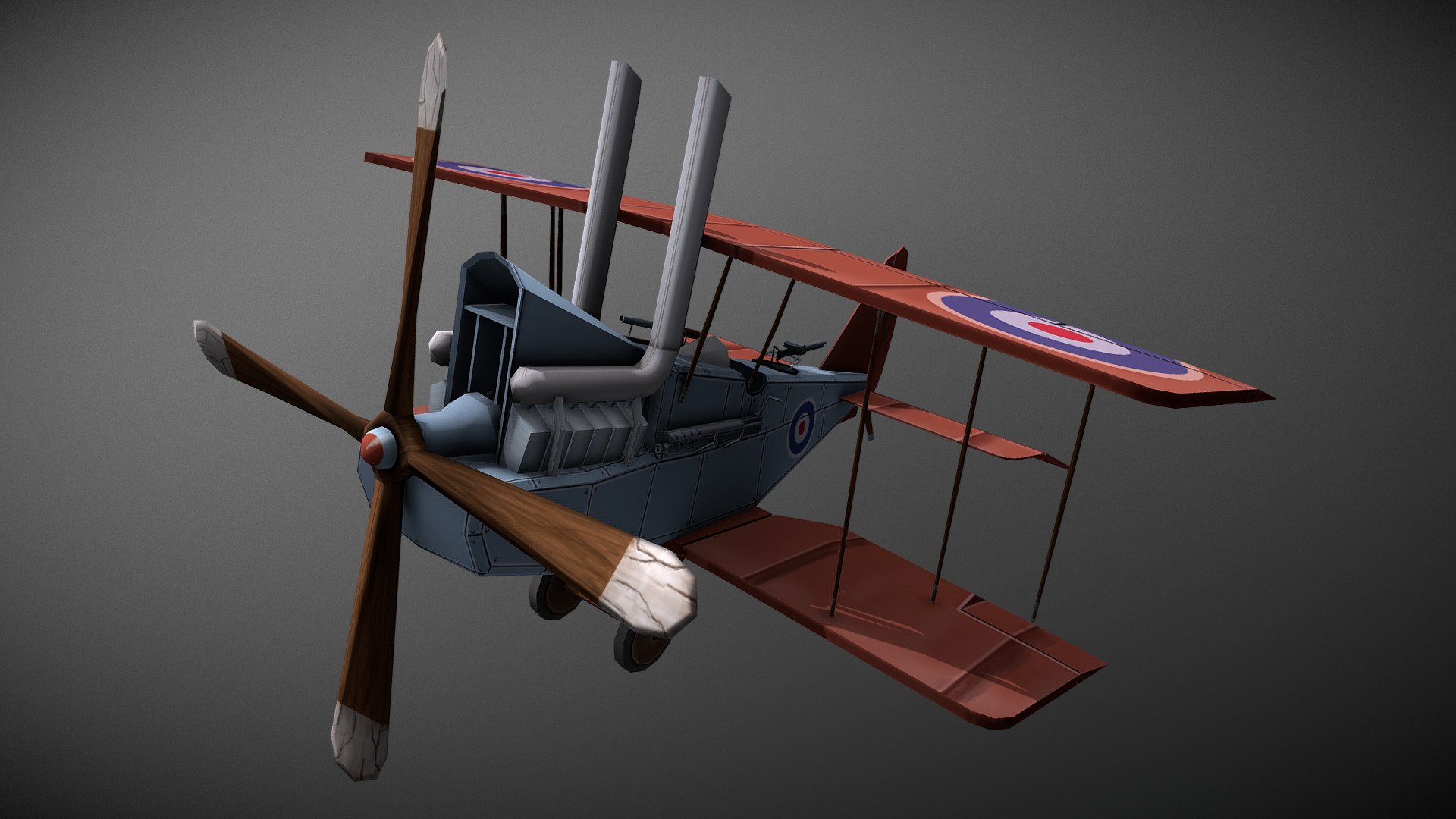Stylised Low poly Airplane 3D Model By Oussama El Hajjaj OussamaEH