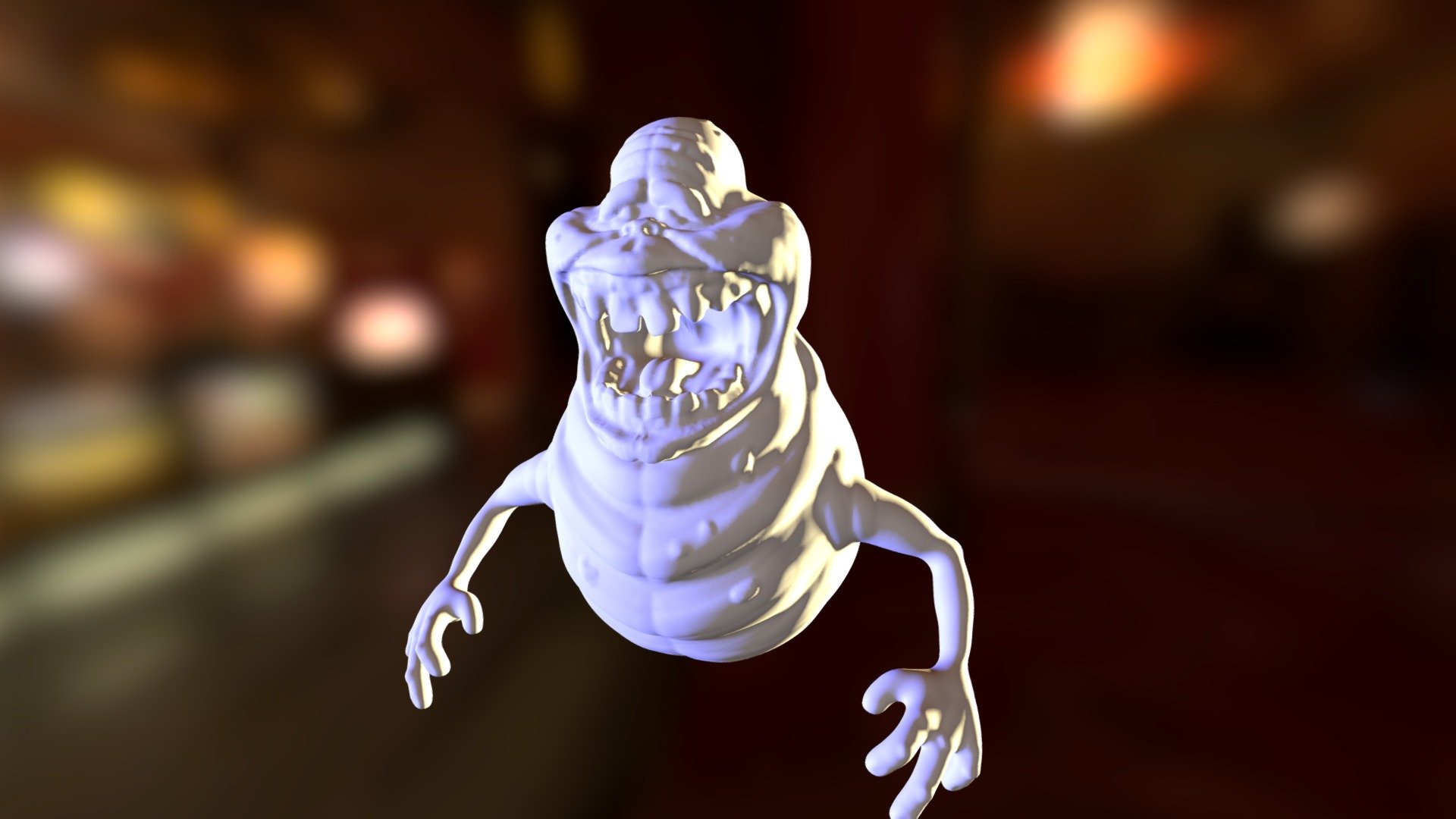 Slimer - Download Free 3D model by cartoonera [609b811] - Sketchfab