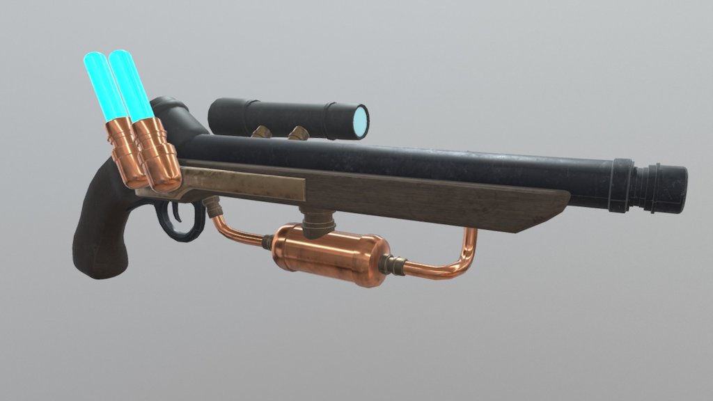 Flintlock Blaster - 3D model by Helsongbird [60a6f7b] - Sketchfab