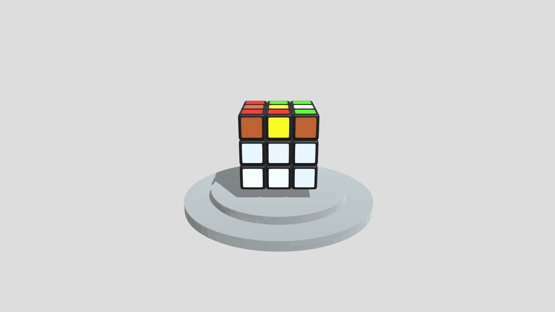 Double Red-Gold Plate Rubik Cube 3D Model - 3D model by gbloomfield ...