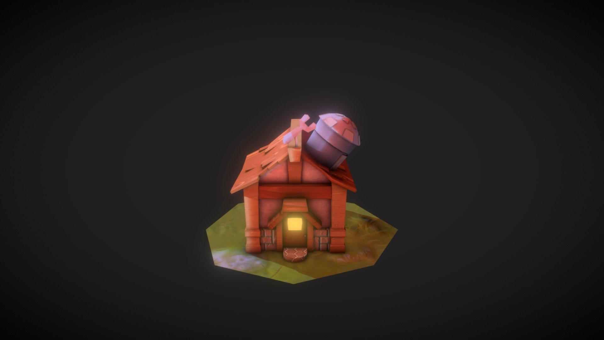 STYLIZED CARTOON HOUSE GAME READY - 3D model by Jperez.Art (@jperezart ...