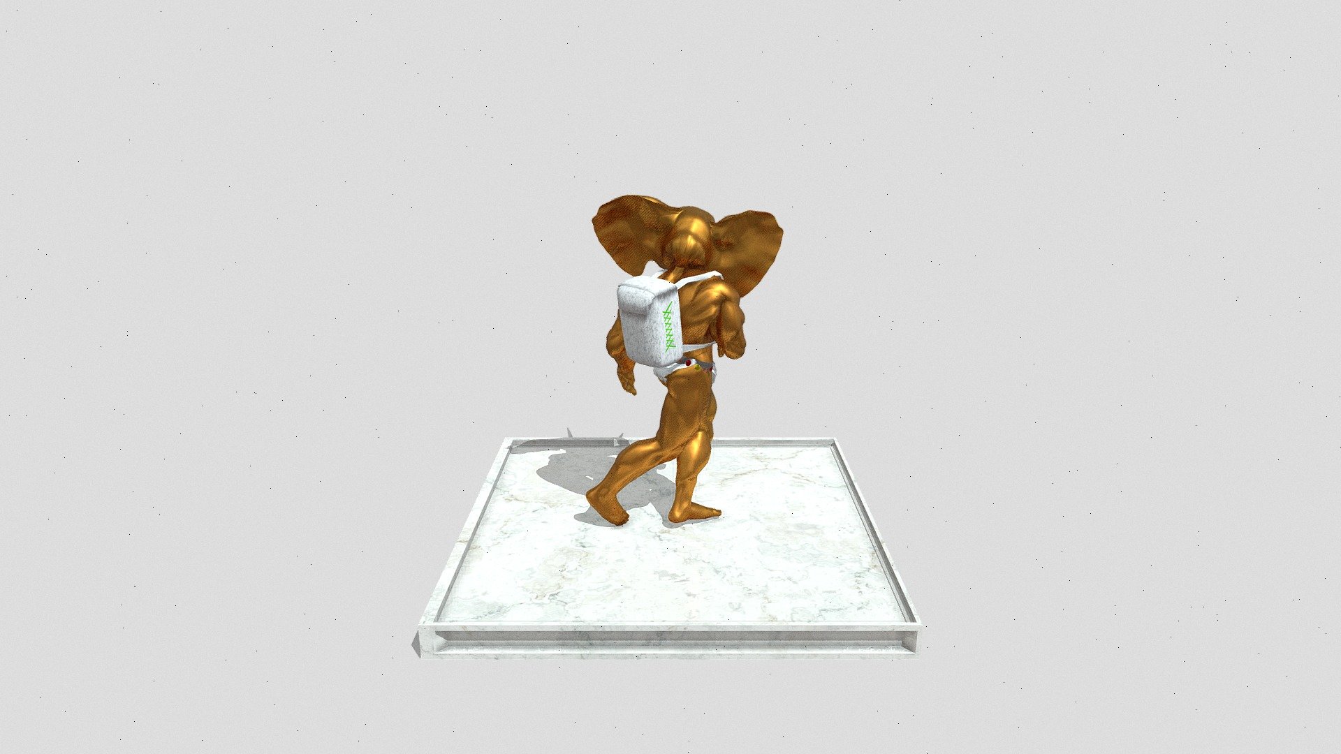Elephant man sculpture - 3D model by gogo123gogo [60ae622] - Sketchfab