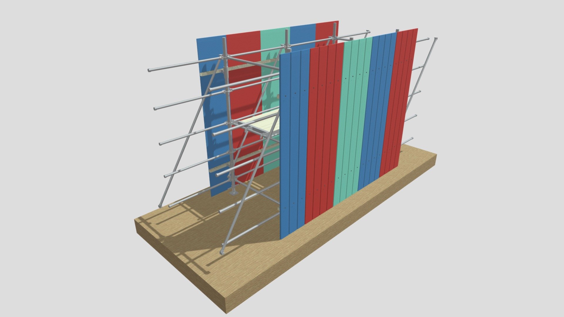 ALULA OUTDOOR CINEMA - SCAFFOLDING WALLS DETAILS - 3D model by ...