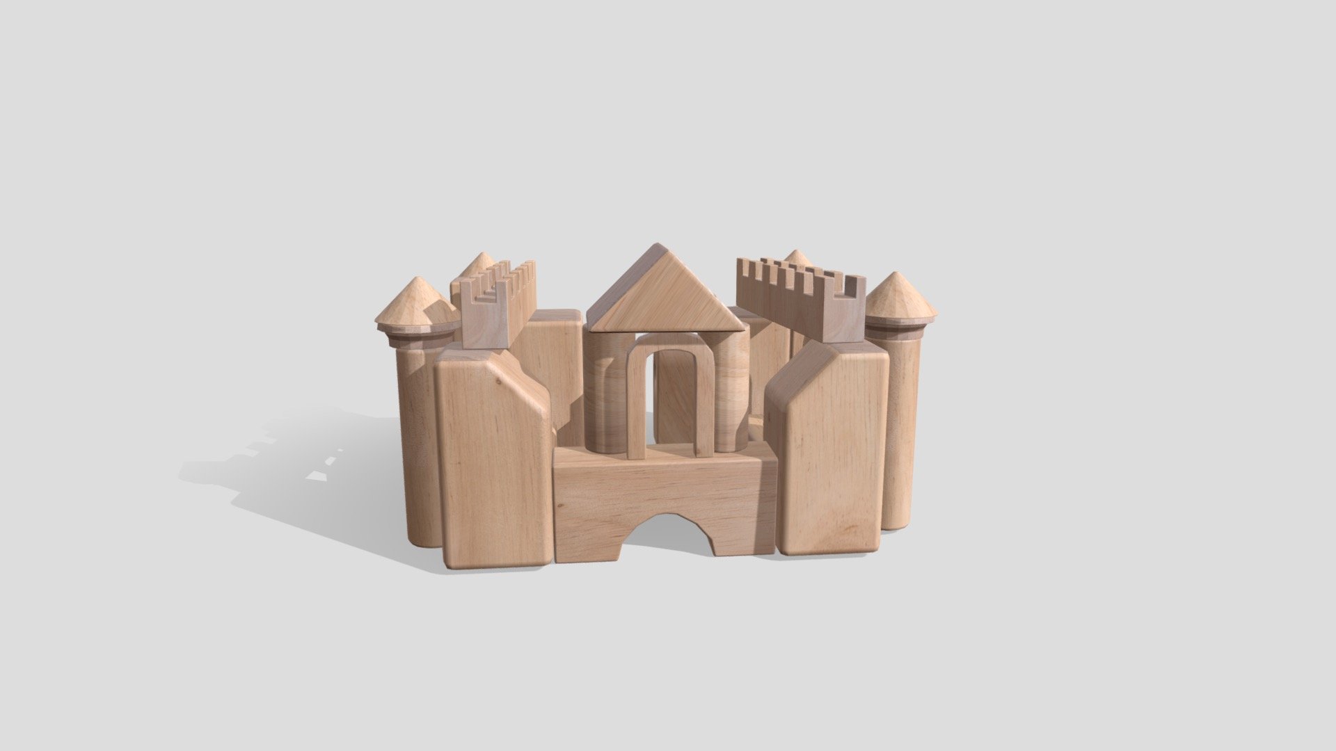 Wooden Block Castle - Download Free 3D model by hthambiah3D [60b267d ...