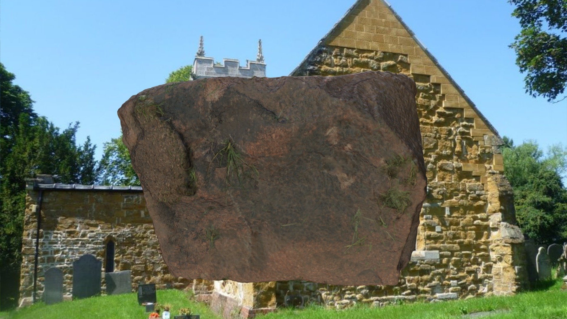 Grimstone Church Entrance stone - a buried stone - 3D model by Megalithic Time-Lapse (@Fogbox ...