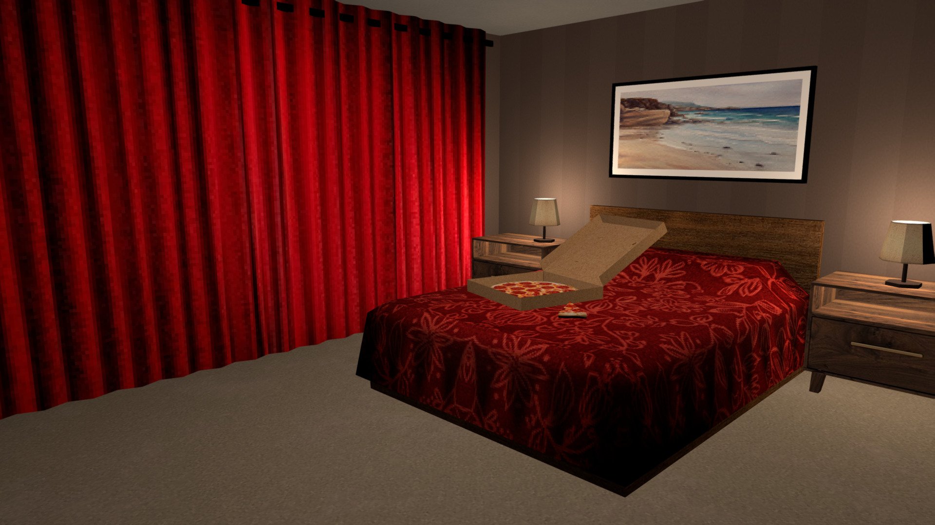 PSX Hotel Room - 3D model by Tomitos (@Tomitos_) [60b7171] - Sketchfab