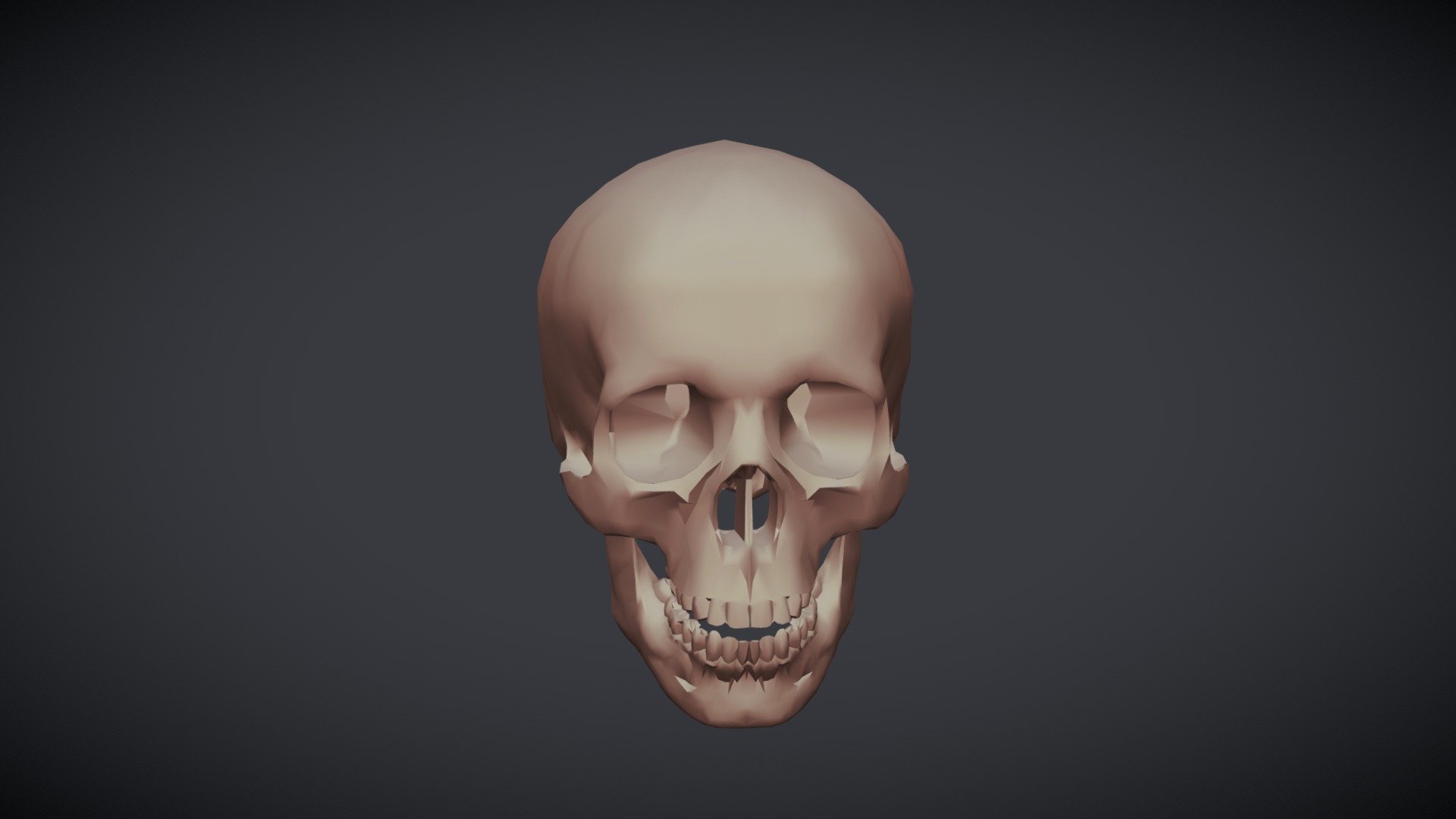 Human Skull (low resolution) - 3D model by Hoan Nguyen (@mushogenshin ...