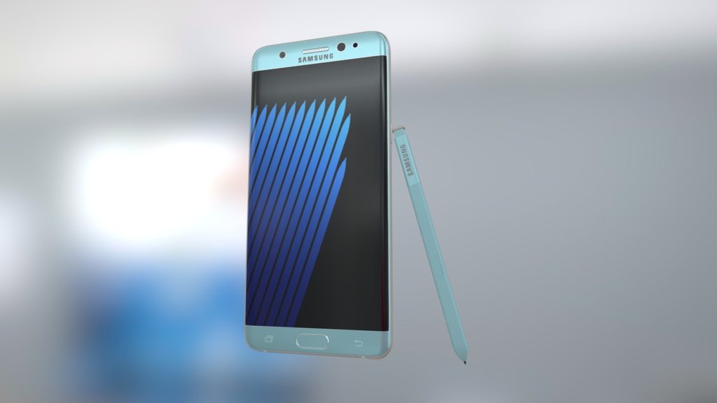 Samsung Galaxy Note 7 3d Model - Blue Coral - 3D model by UMURdesign ...