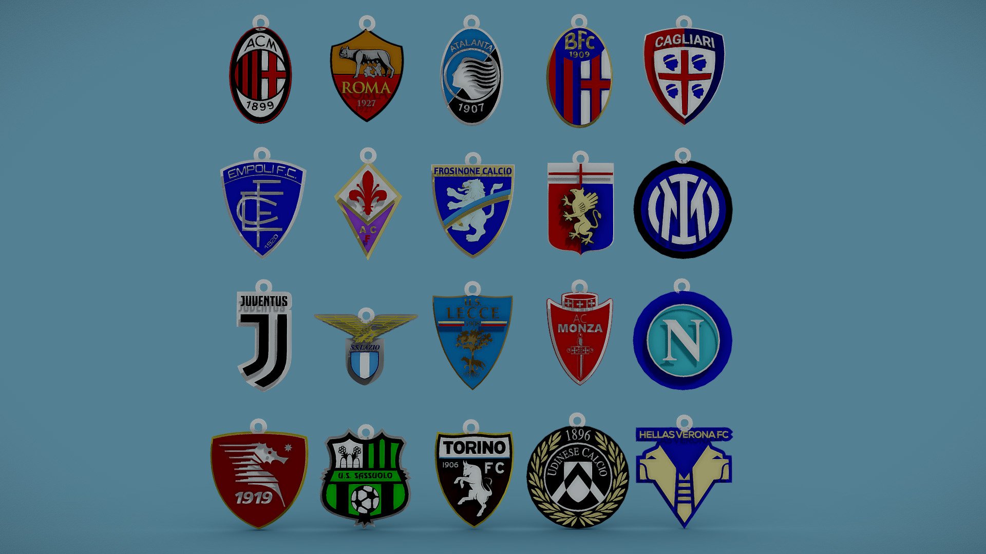 Italy Serie A League all teams printable and pbr - Buy Royalty Free 3D ...