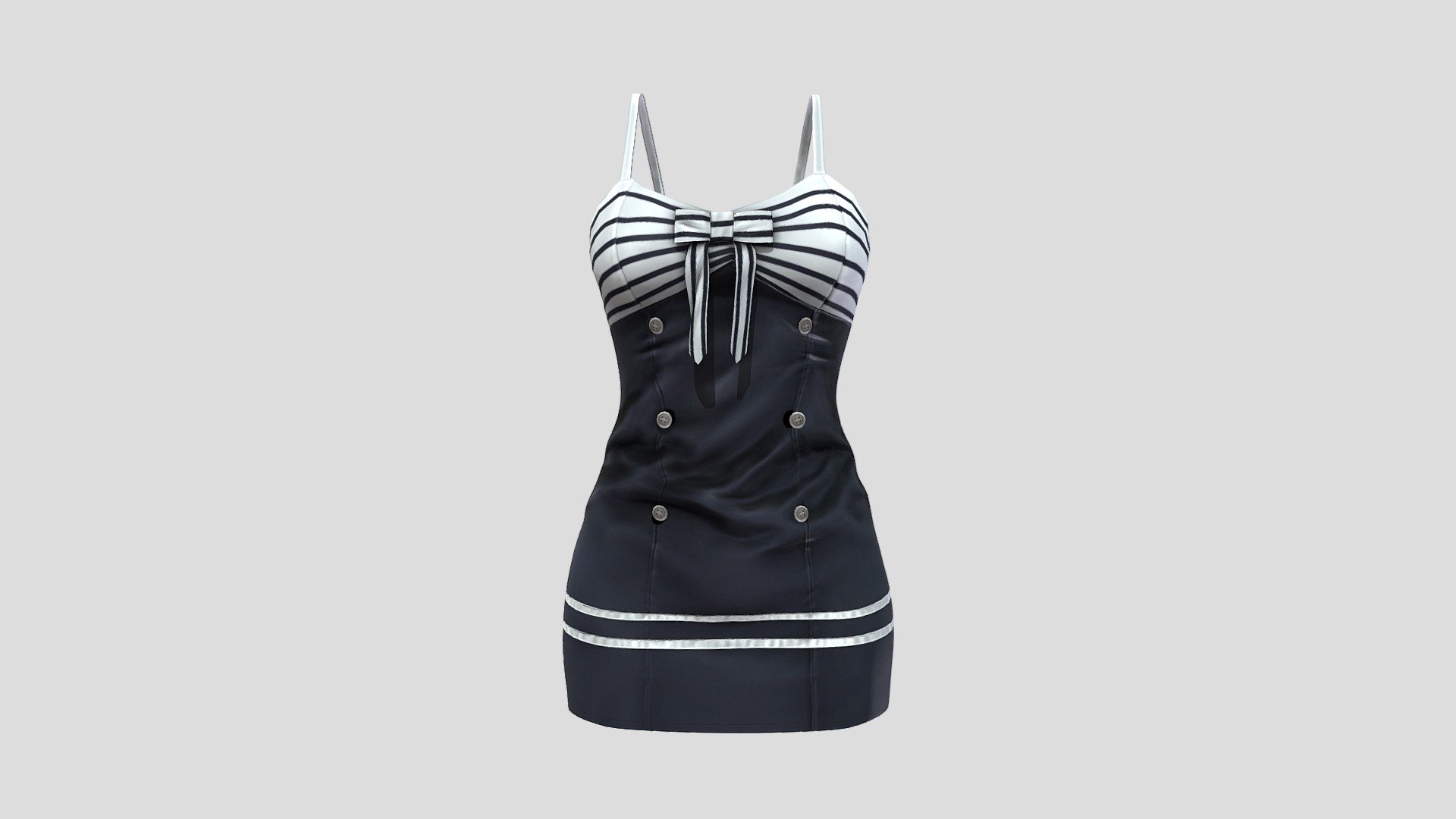 Sailor Mini Dress - Buy Royalty Free 3D model by 3dia [60be759 ...