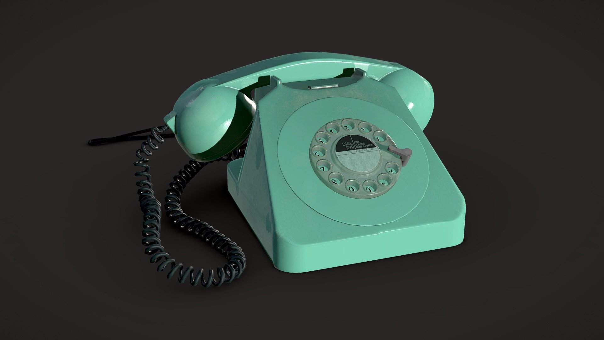 Corded Retro Phone - Download Free 3D model by Tatyana Volkova ...