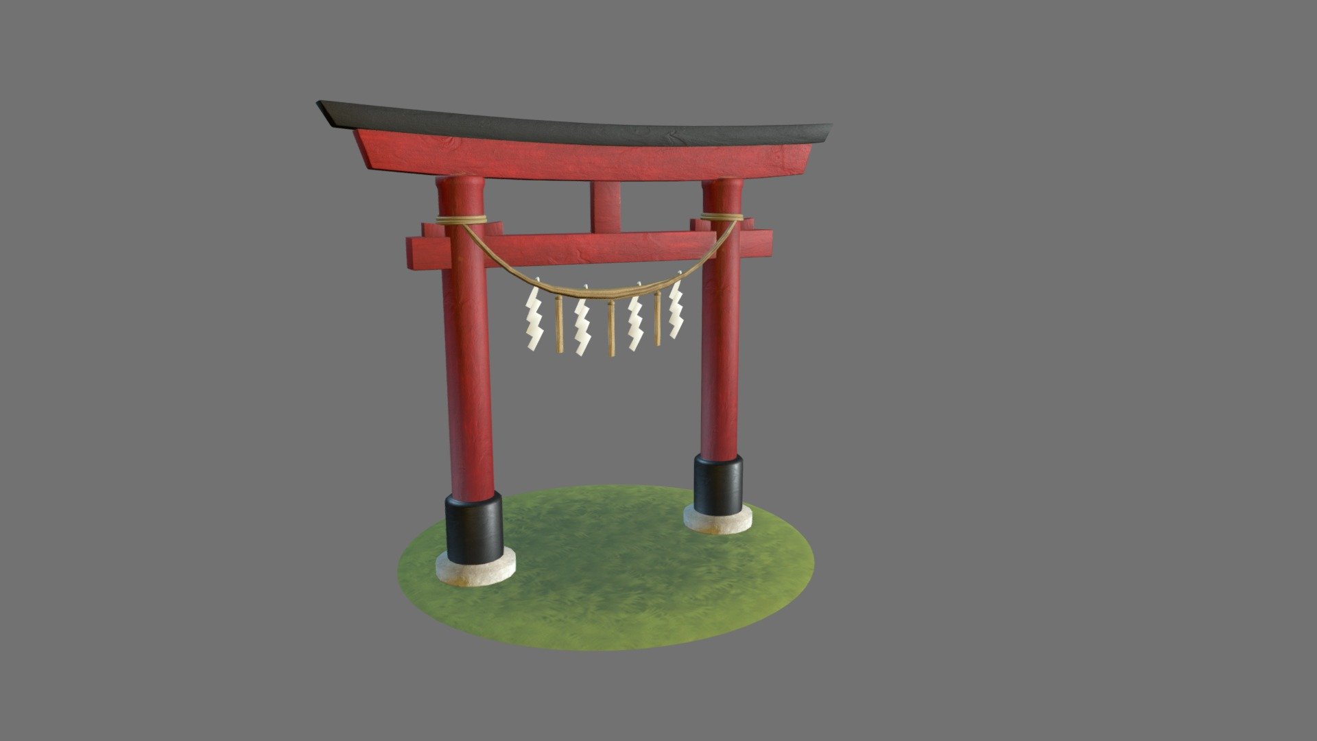 Stylized Red Torii - 3D model by Erica (@erica5) [60c0d93] - Sketchfab