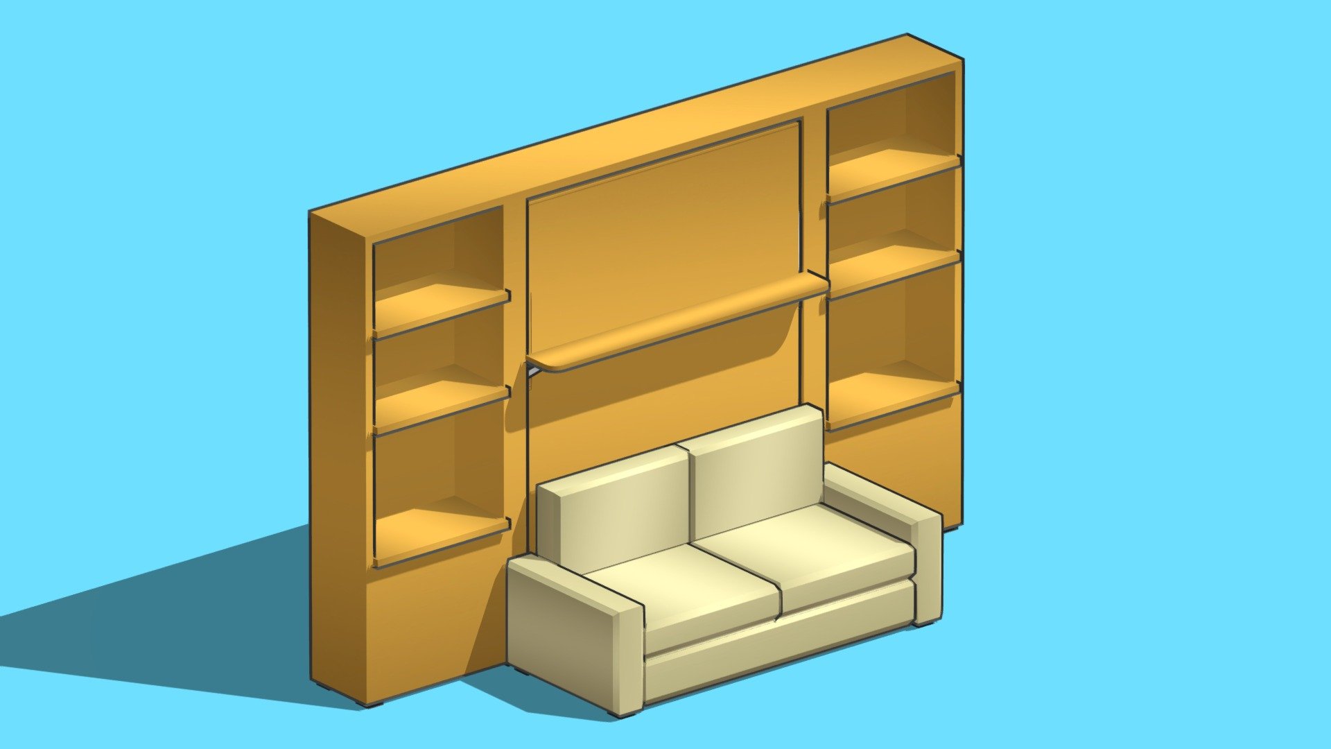 Smart Furniture (Bed And Sofa) - Buy Royalty Free 3D model by SHUBBAK3D ...