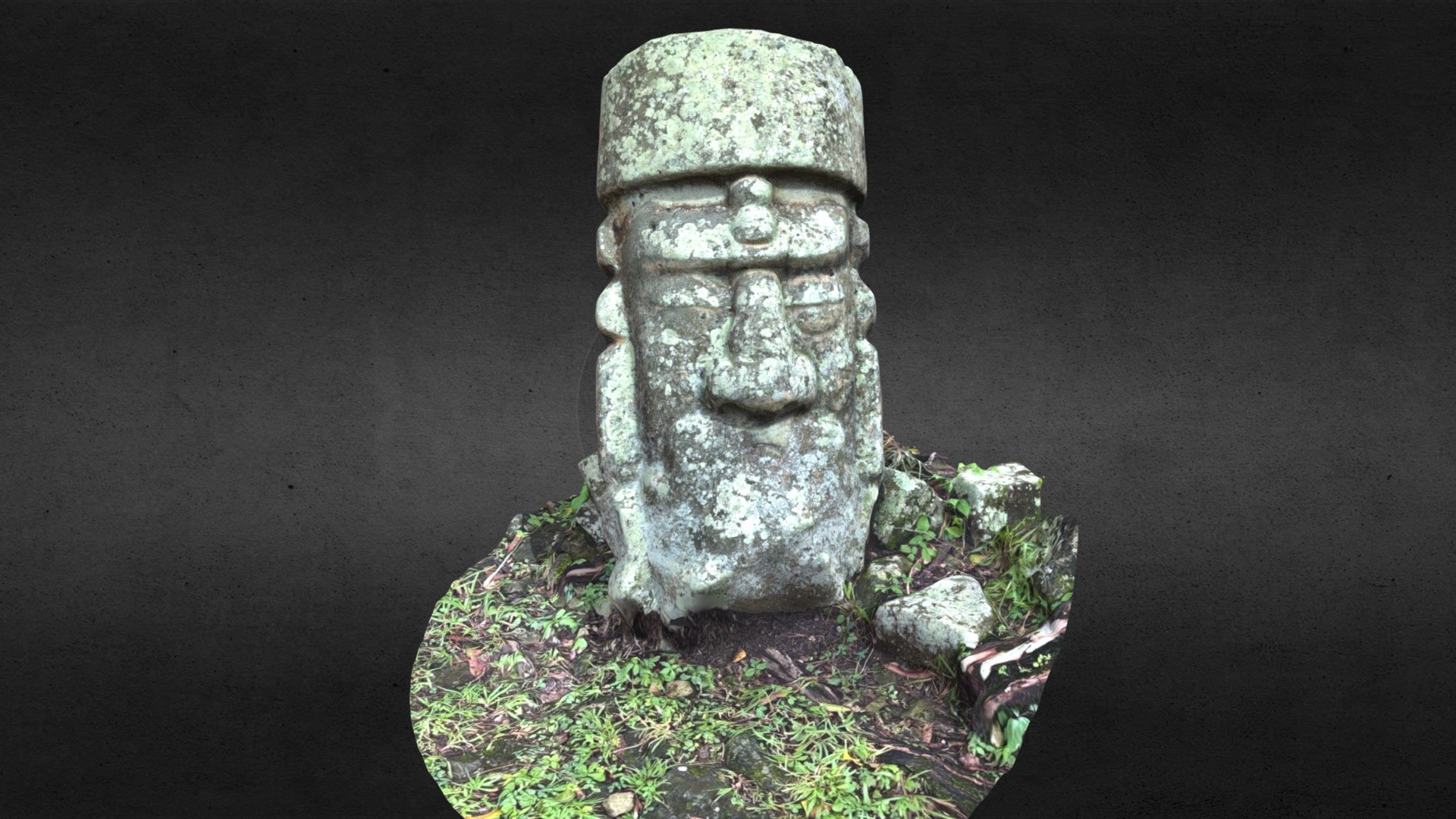 Anthropomorphic sculptured stone pillar, Copan - Download Free 3D model ...