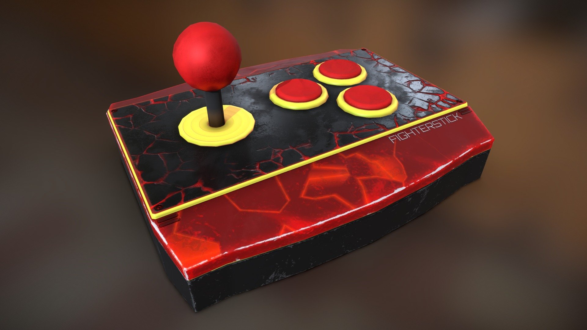 Arcade Stick - 3D model by Octopple [60c378b] - Sketchfab