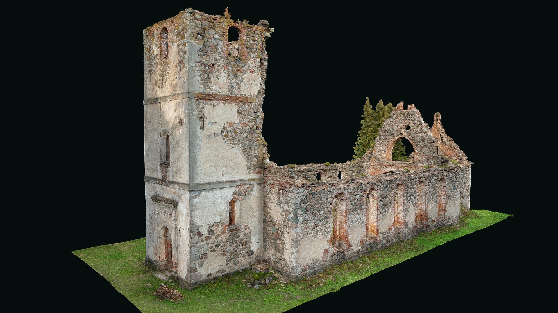 Ērģemes church ruins - 3D model by Saulius.Zaura [60c3a8b] - Sketchfab