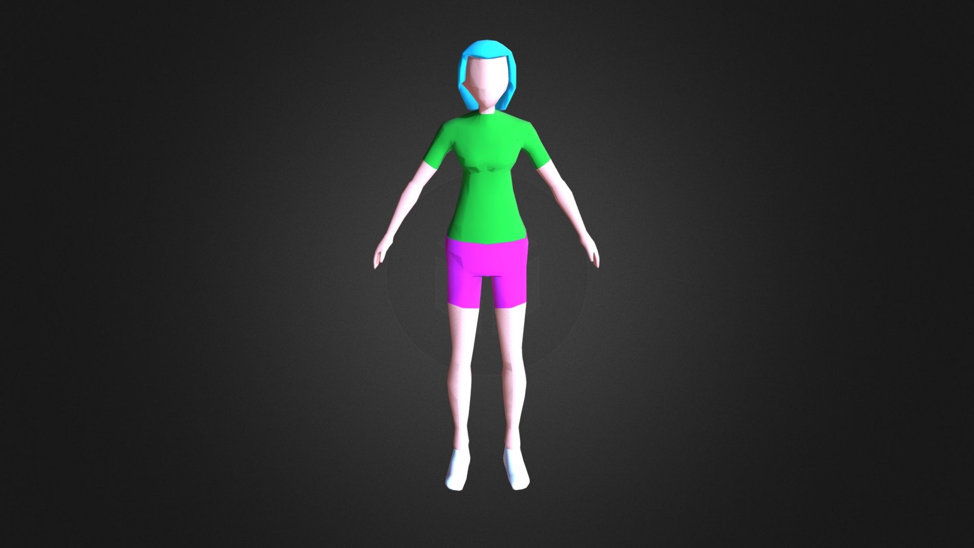 Female Low Poly Game Character - Download Free 3D model by ...
