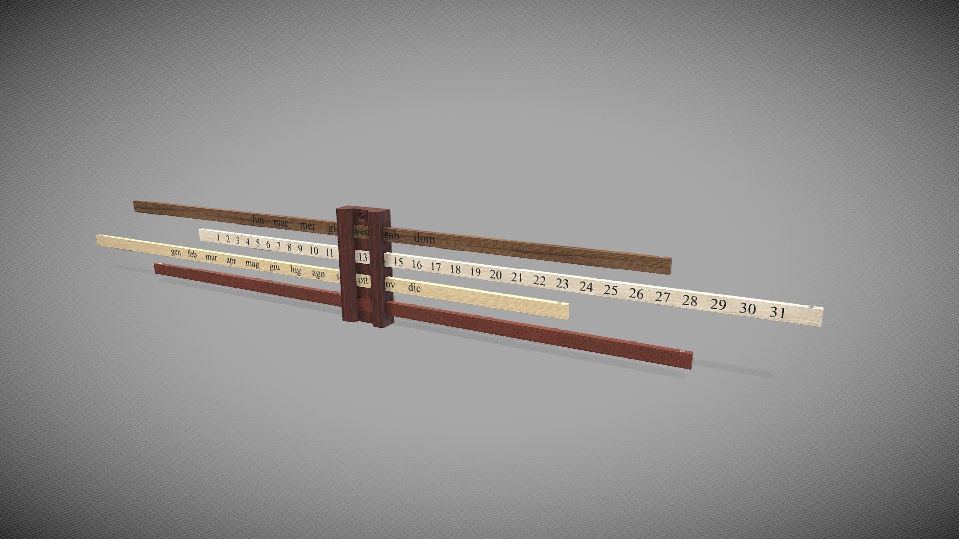 Enzo Mari "Bilancia" Calendar (1959) - 3D model by COSEDIMARCO [60c5d7e ...