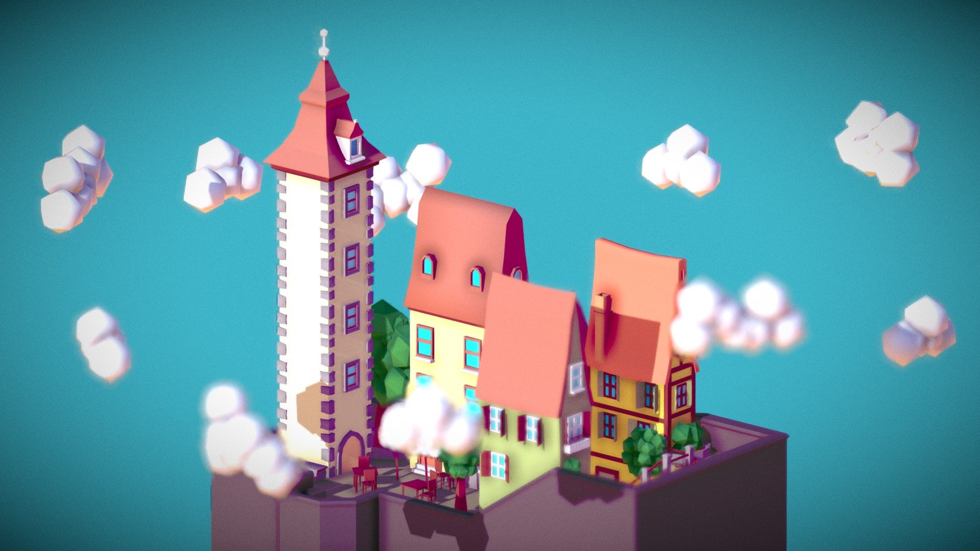 Little town - 3D model by JuanAntonioCGI (@maxguardior) [60c88dd ...