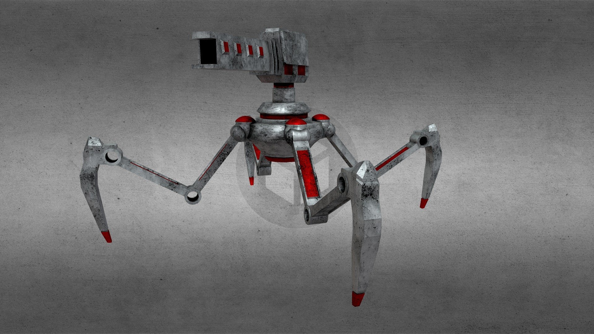 Cyberpunk Turret Concept - 3D model by Ethica [60cc771] - Sketchfab