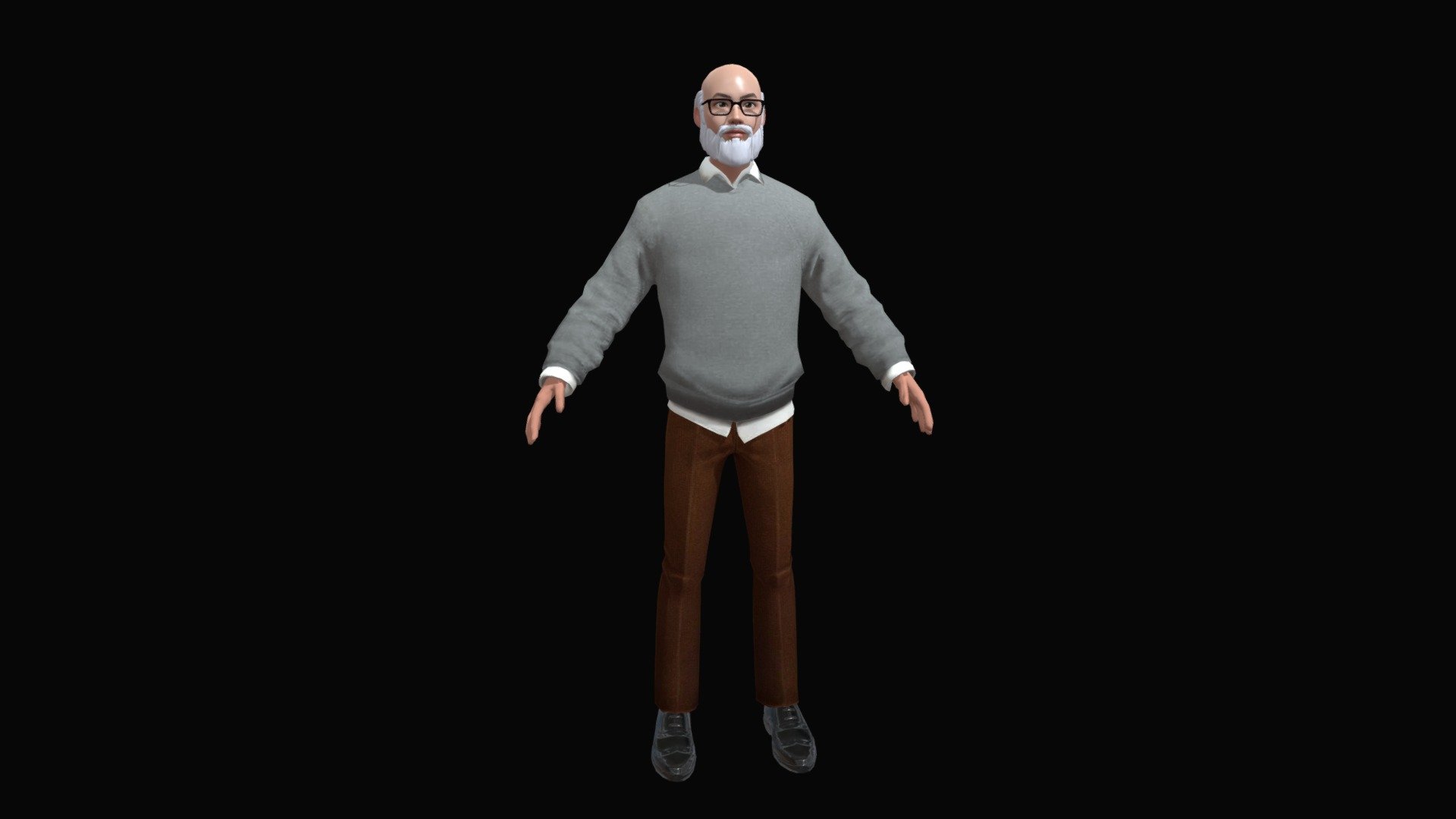 An Elderly Man - Download Free 3D model by BELAZ (@asset_for_games ...
