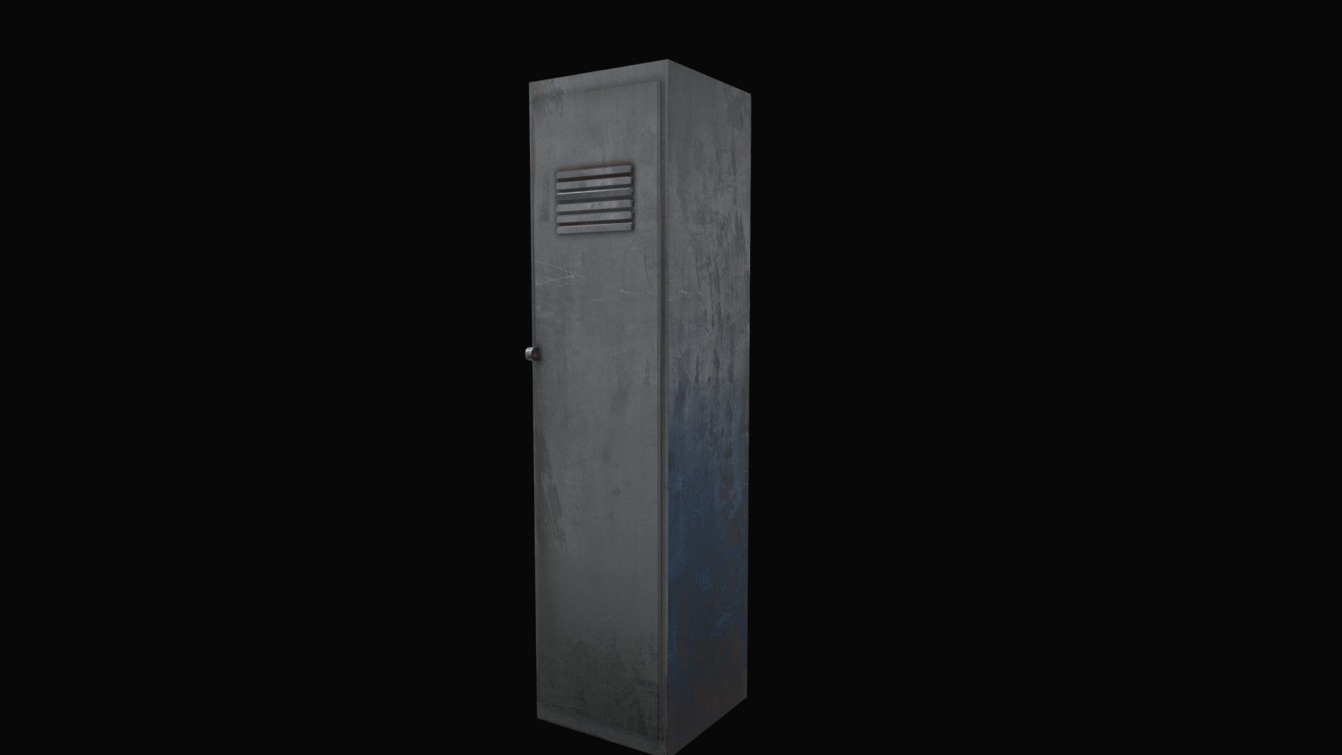 Old metal wardrobe (gameready) - Download Free 3D model by ebuchij ...