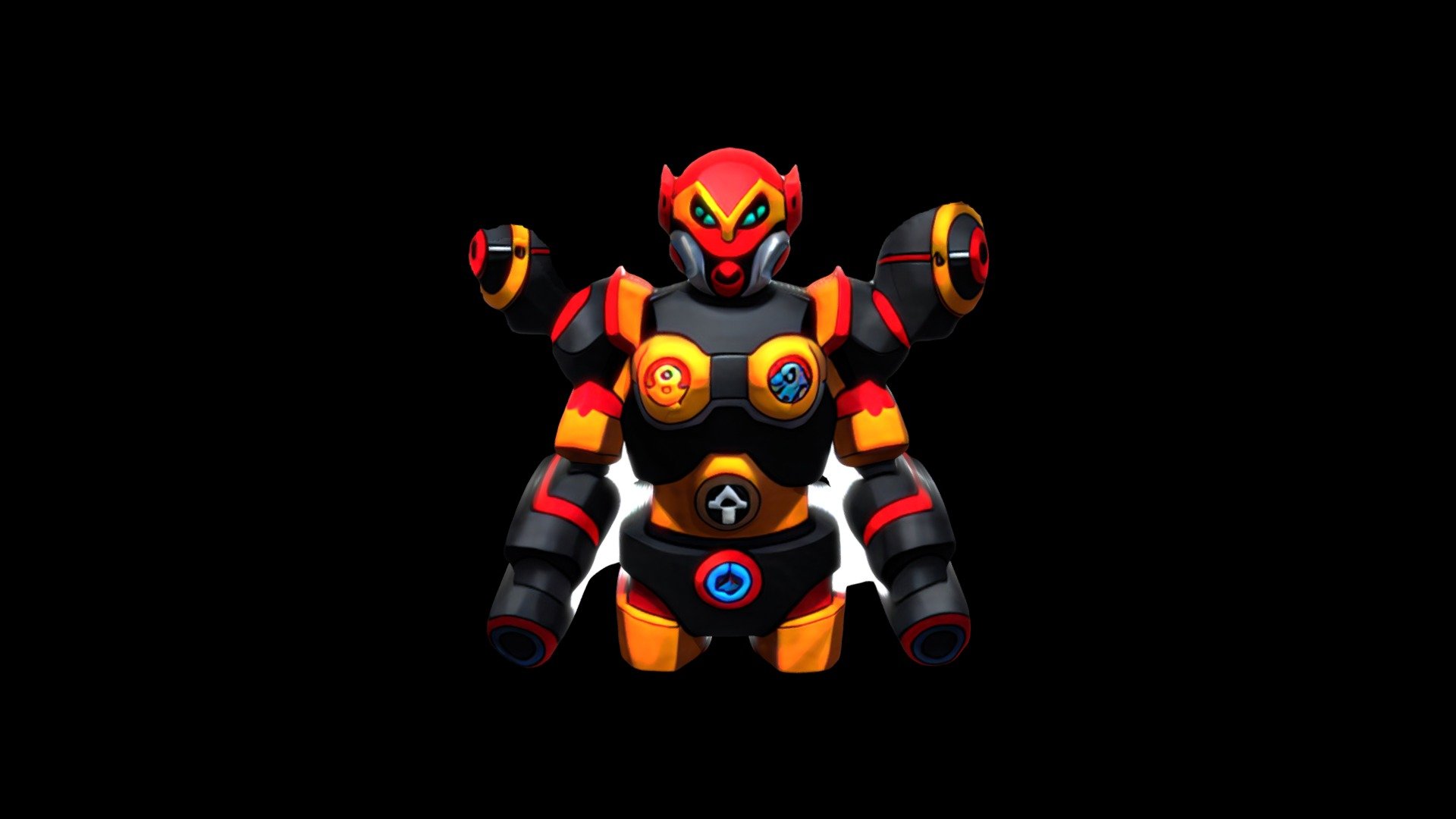 Helmet Mask Robot Cartoon 2016 - Download Free 3D model by klrxyz ...
