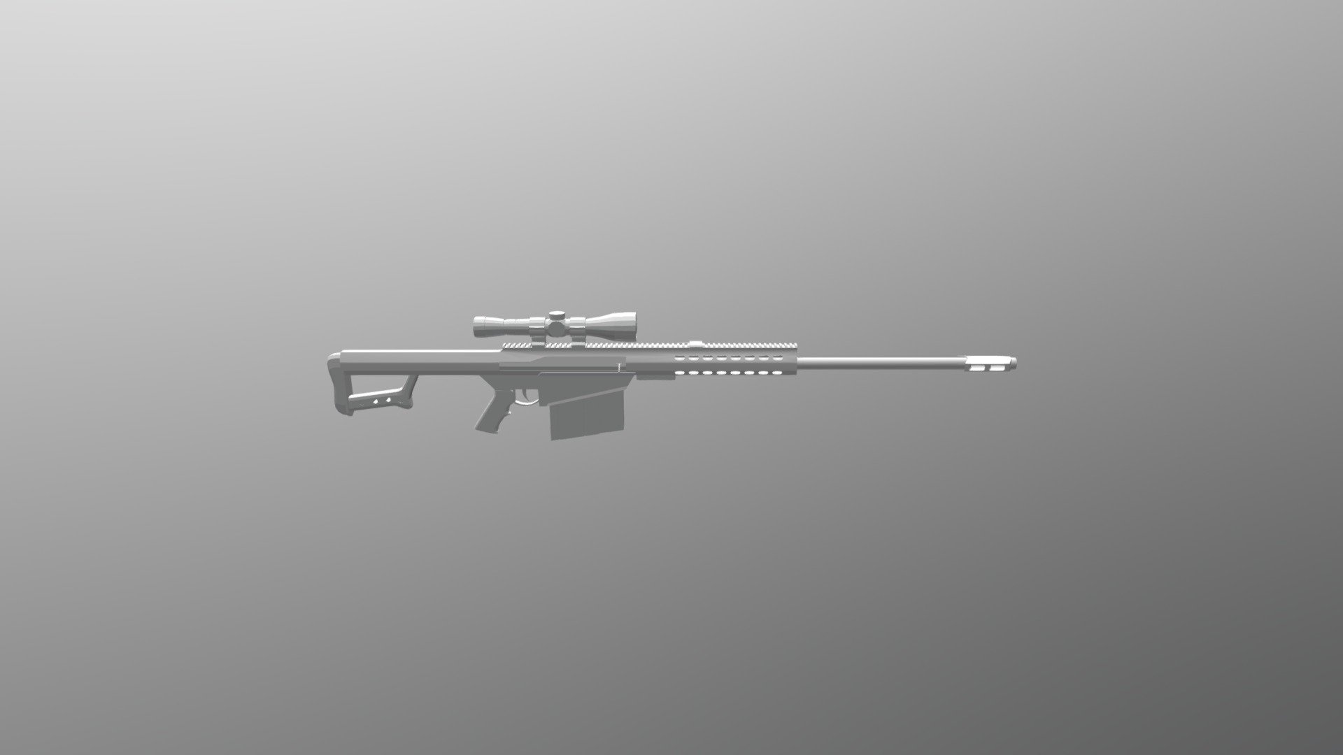 Barret M82 (M107) Rifle - 3D model by MoonDC [60d0a11] - Sketchfab
